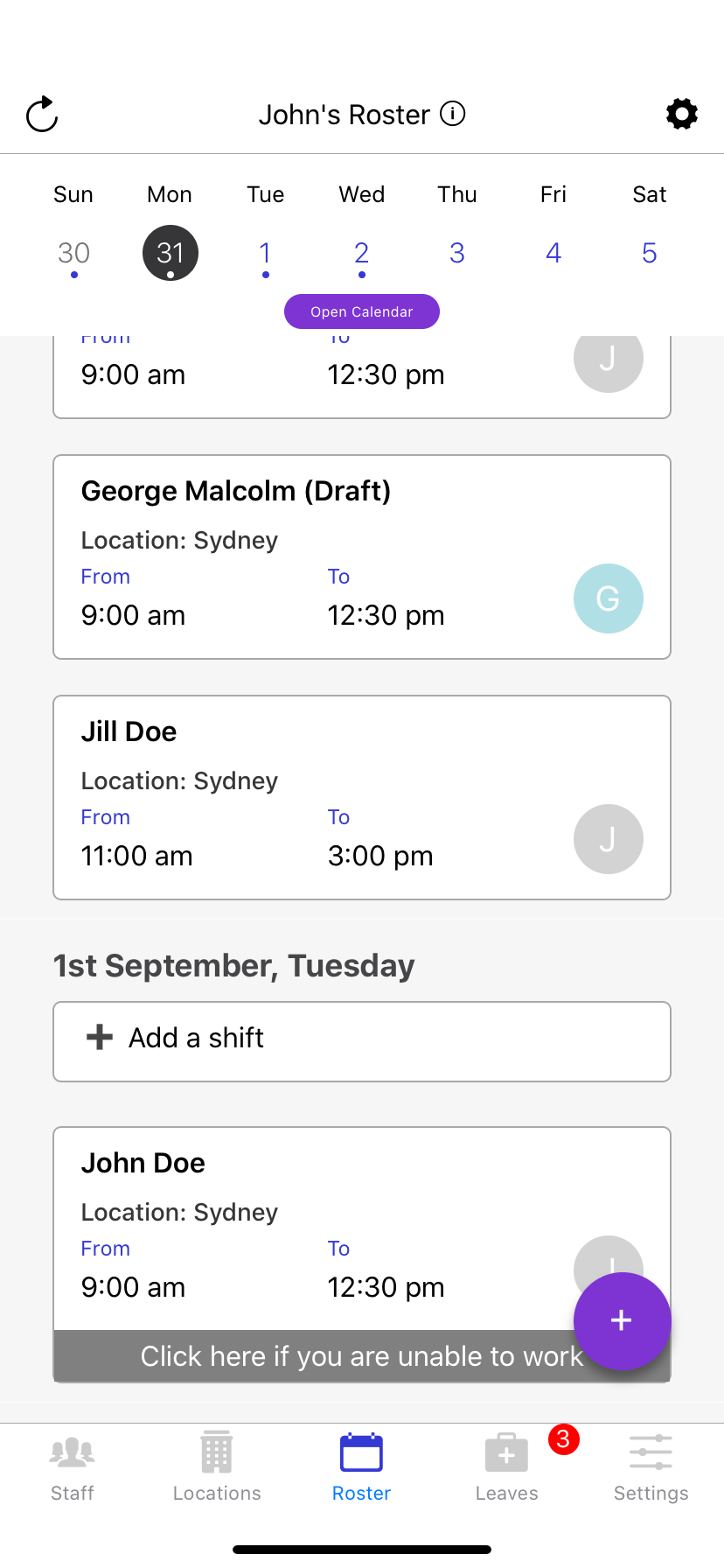 Get my Roster - Cloud Platform